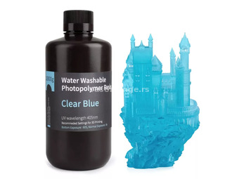 Water Washable Resin 1kg Clear Blue