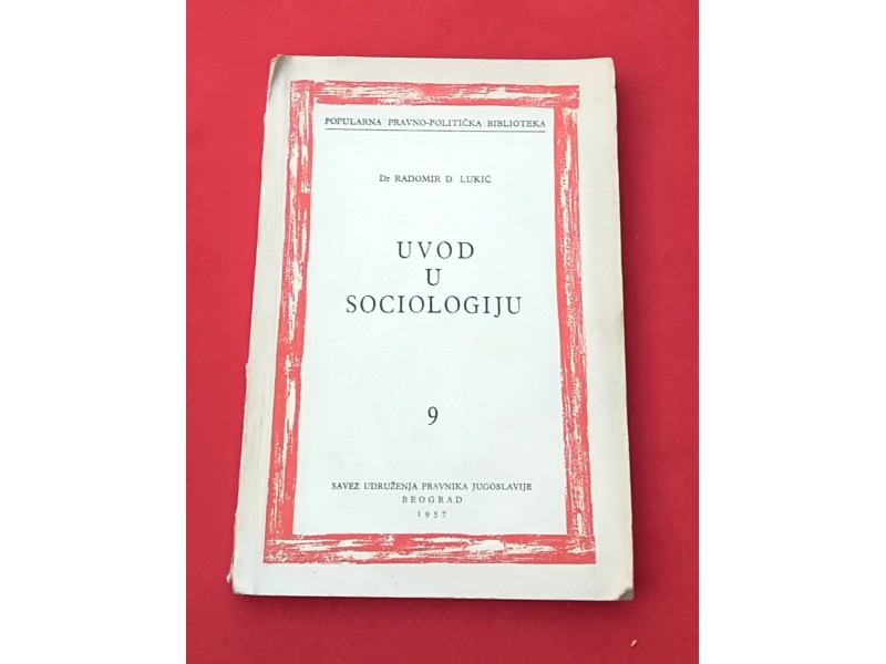 Uvod u sociologiju Radomir Lukić