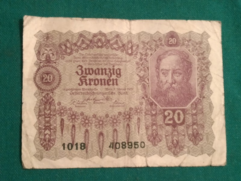 20 krune 1922 austrija