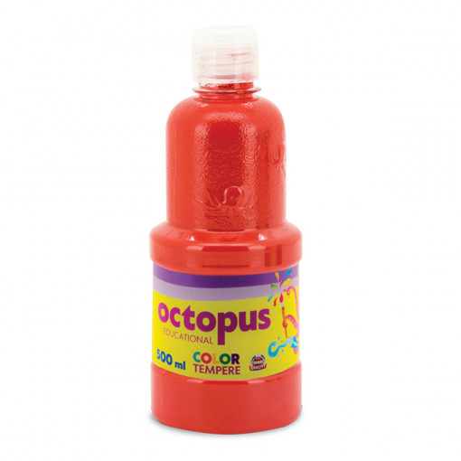 Tempera 500ml crvena octopus unl-1126