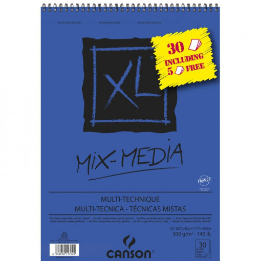 Blok a3 300g 30lista xl mix media canson 400076299