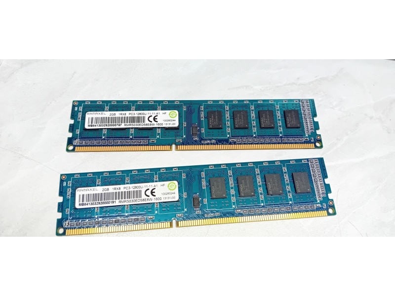 2x2gb ddr3 Ramaxel 1600mhz ispravne