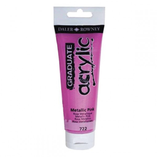 Boja akrilna 120ml metalik pink 123120722 graduate