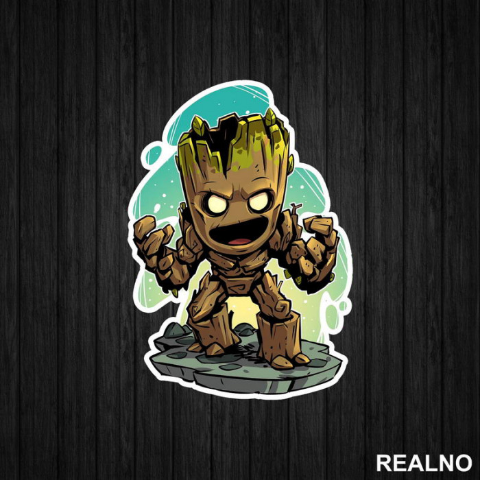 CARICATURE - GROOT - GUARDIANS OF THE GALAXY - NALEPNICA