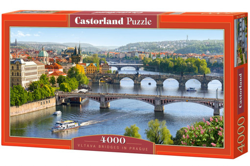 Puzzle 4000 delova c-400096-2 vltava bridges in prague castorland