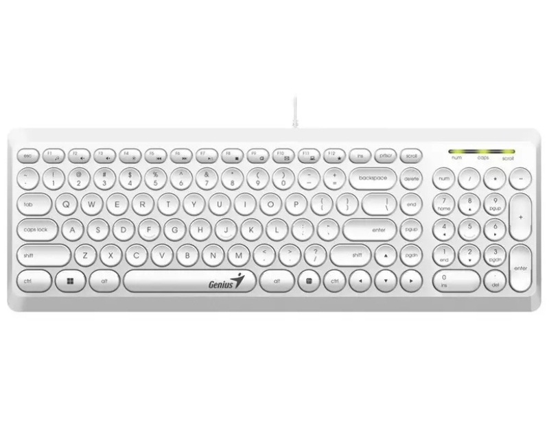 GENIUS Slimstar Q200 USB YU bela tastatura