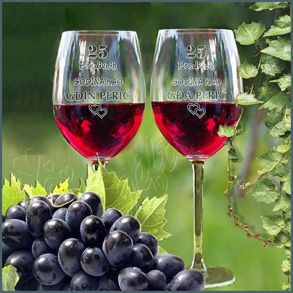 Predivne godine čaše za vino