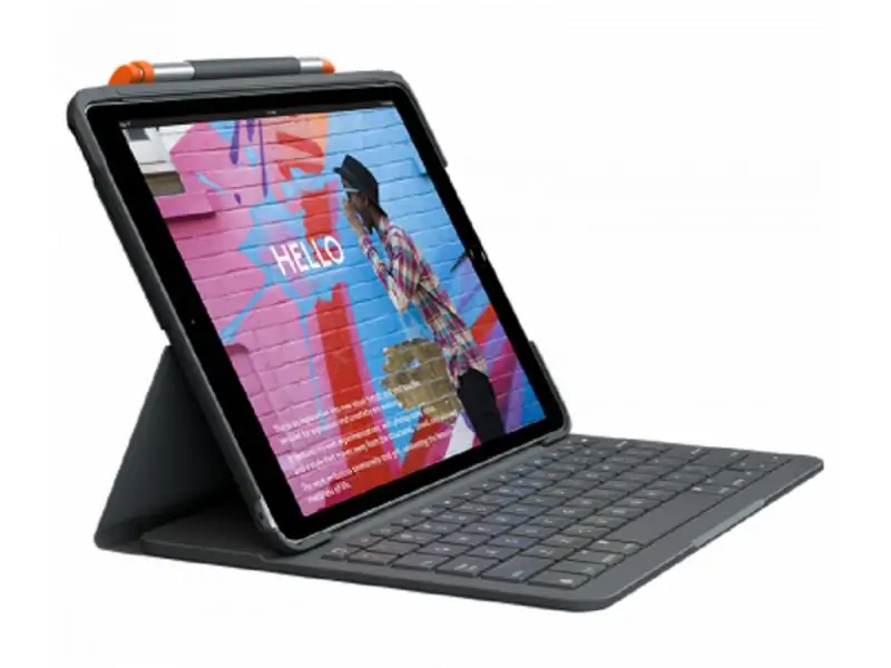 LOGITECH SLIM FOLIO KEYBOARD CASE FOR IPAD (7TH, 8TH, & 9TH GEN) – GRAPHITE – UK (920-009480)