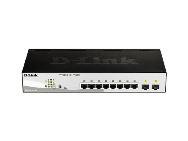 LAN SWITCH D-LINK DGS-1210-10P/E 10/100/1000 8POEPORT/2SFP SMART