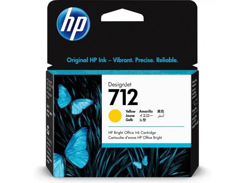 HP HP 712 29-ML YELLOW DESIGNJET INK CARTRIDGE 3ED69A