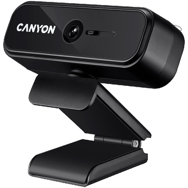 CANYON C2N 1080P full HD 2.0Mega fixed focus webcam with USB2.0 connector, 360 degree rotary view scope, built in MIC, Resolution 1920*1080, viewing angle 88°, cable length 1.5m, 90*60*55mm, 0.095...