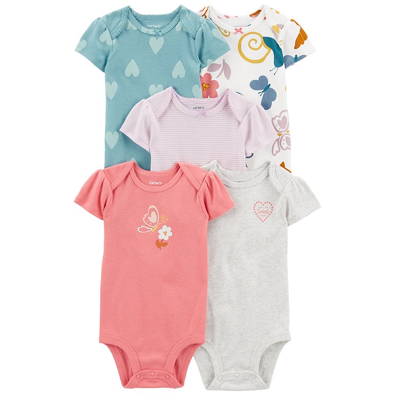 Carter's bodi za bebe devojčice - set od 5 kom. BZ231P880010