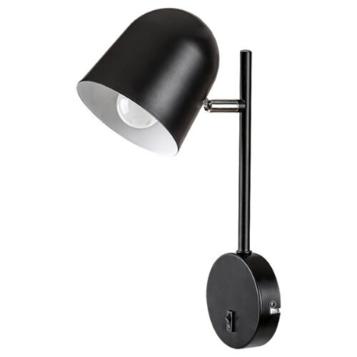 Egon metalna zidna lampa E14, crna
