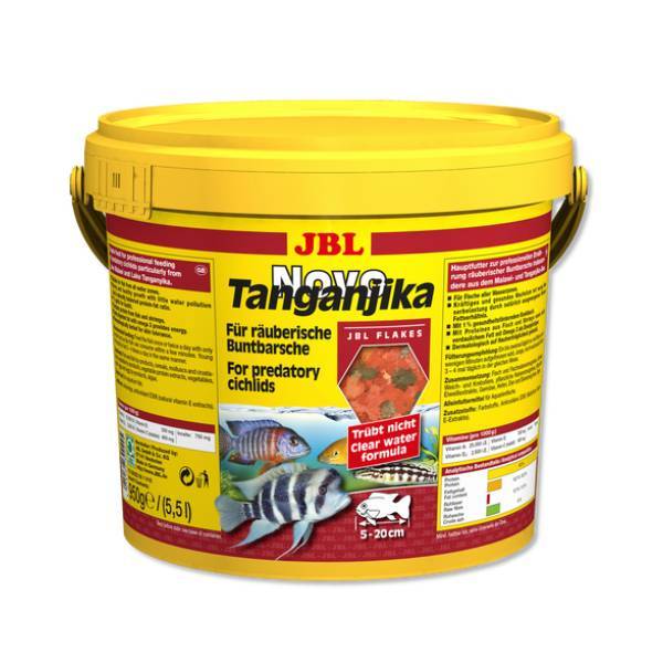 JBL NovoTanganjika, potpuna hrana za ciklide predatore jezera Malawi i Tanganyka - 5,5l