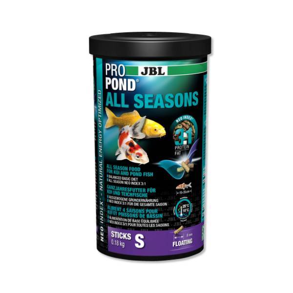 JBL Pro Pond All Seasons S, potpuna osnovna hrana za koi ribu i ribu u baštenskim jezerima - 1l