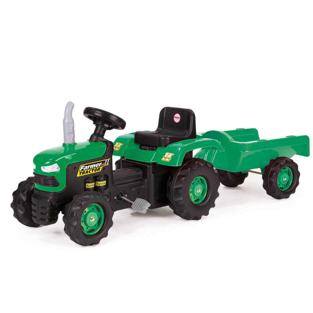 Traktor Farmer Dolu sa prikolicom zeleni
Traktor Farmer Dolu sa prikolicom zeleni