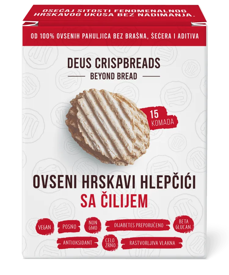 Deus Crispbreads ovseni hlepčići sa čilijem 150g