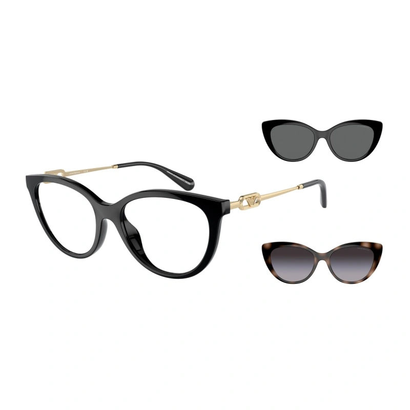 EMPORIO ARMANI Sunčane naočare + 2 CLIP ON dodatka 0EA4213U 50171W 53