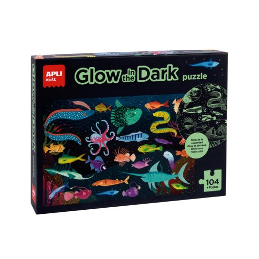 Slagalice 104pcs GLOW IN DARK OCEAN 18455, Apli