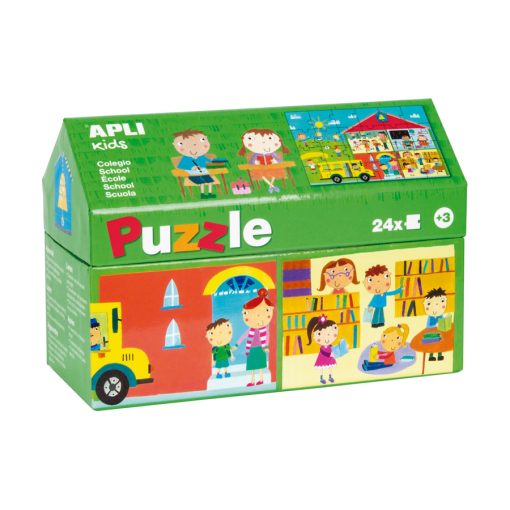 Slagalice u kućici 24pcs SCHOOL PUZZLE 17352, Apli