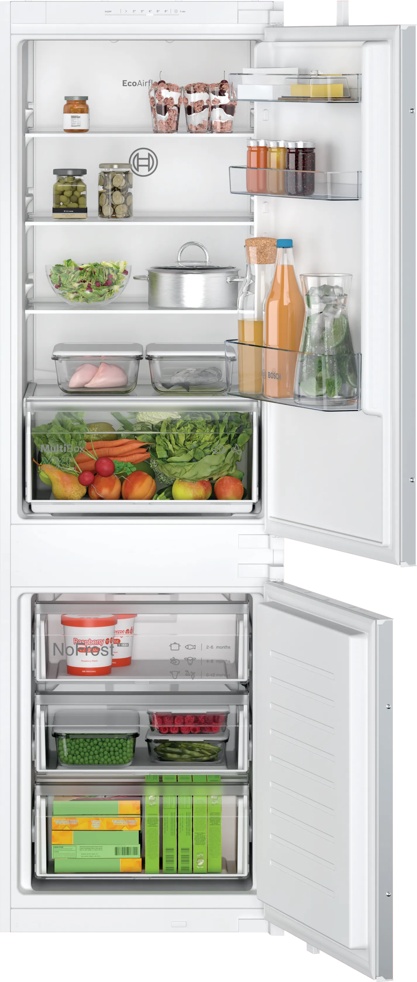 Serija 2, Ugradni frižider sa zamrzivačem dole, 177.2 x 54.1 cm, klizna šarka, KIN86NSE0