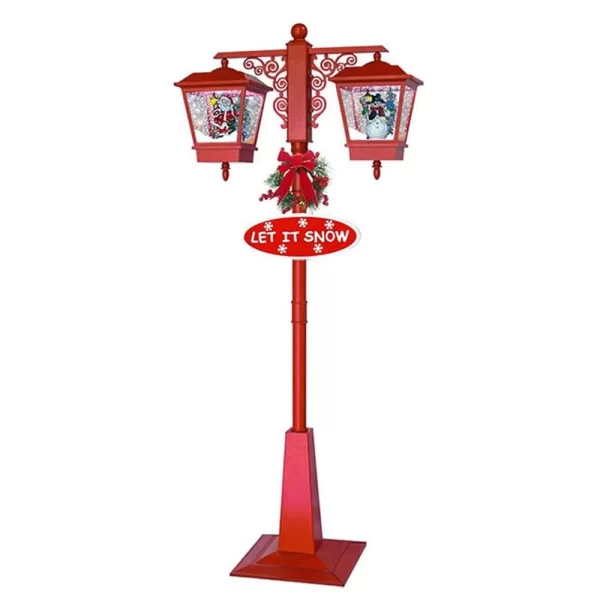 Monti Duo, ulična snežna lampa, crvena, 180cm