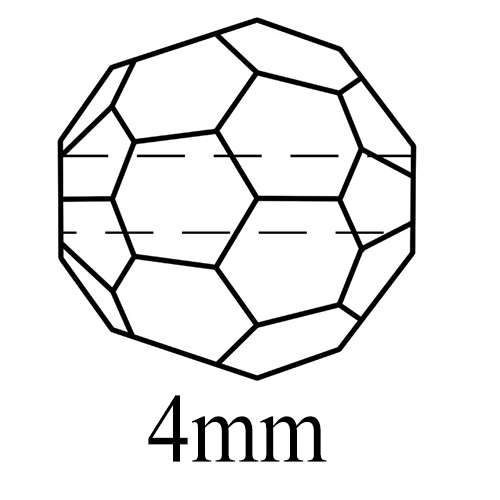 MC_Round 4mm 23980/27201 Jet Vacuum Hematite (6kom)