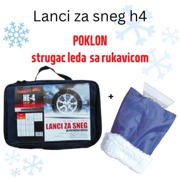 Lanci za sneg Sila He 4 plus poklon Strugač leda