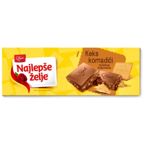 Najlepše želje čokolada sa keksom 250g