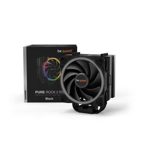 be quiet! BK033 Pure Rock 2 FX, 150W TDP, ARGB LEDs 120mm PWM high-speed fan max. 24.4dB(A), 4 high-performance 6mm heat pipes with HDT technology