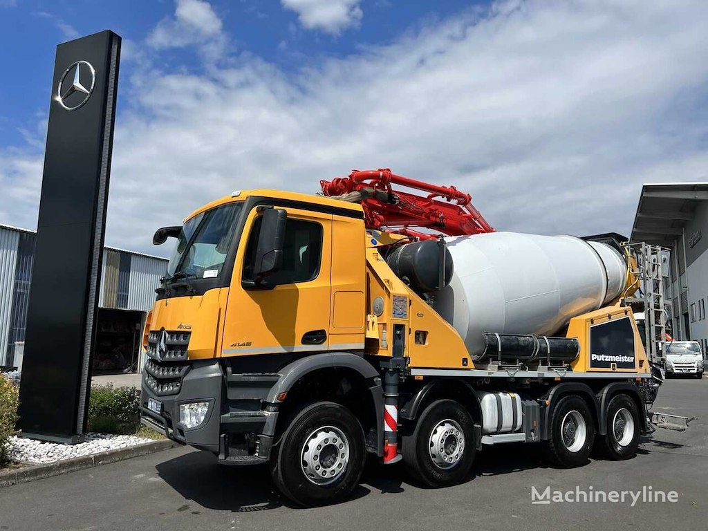 Putzmeister na šasiji Mercedes-Benz Arocs 4145 B PUMI Putzmeister 28-4 77S 7m³/28m kamion s mešalicom za beton