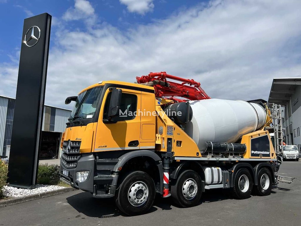 Putzmeister na šasiji Mercedes-Benz Arocs 4145 B PUMI Putzmeister 28-4 77S 7m³/28m kamion s mešalicom za beton