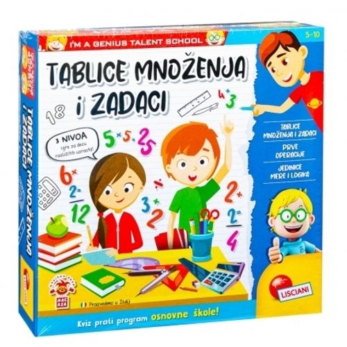 Lisciani Mali Genije SR Edukativna igra Tablica mnozenja I zadaci RS67435