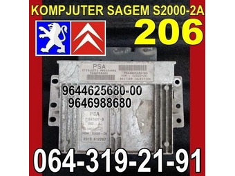 KOMPJUTER SAGEM S2000-2A, Pežo 206 1,4 Peugeot Citroen 9644625680-00, 9646988680