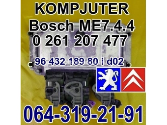 KOMPJUTER Bosch ME7.4.4 Pežo 0 261 207 477 Peugeot 96 432 189 80 i d02 Citroen