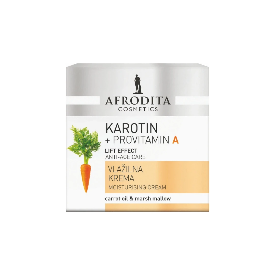 AFRODITA ANTI-AGE CARE LIFT EFFECT Hidratantna Krema Karotin i Provitamin A sa Uljanim Ekstraktom Šargarepe 50 mL; za Negu Zrele Kože