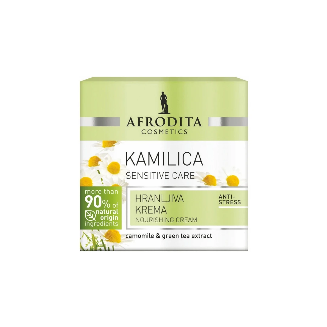 AFRODITA Sensitive Care Hranljiva Krema sa Kamilicom i Zelenim Čajem 50 mL