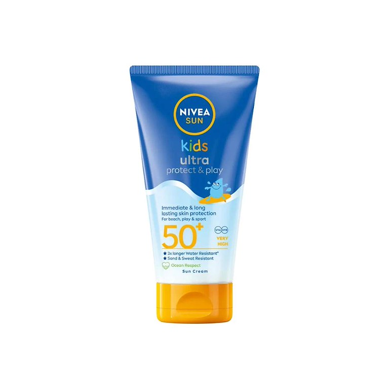 NIVEA SUN Losion za Zaštitu od Sunca KIDS ULTRA Protect&Play SPF50+ 150 mL; za Zaštitu Osetljive Dečje Kože od Sunca