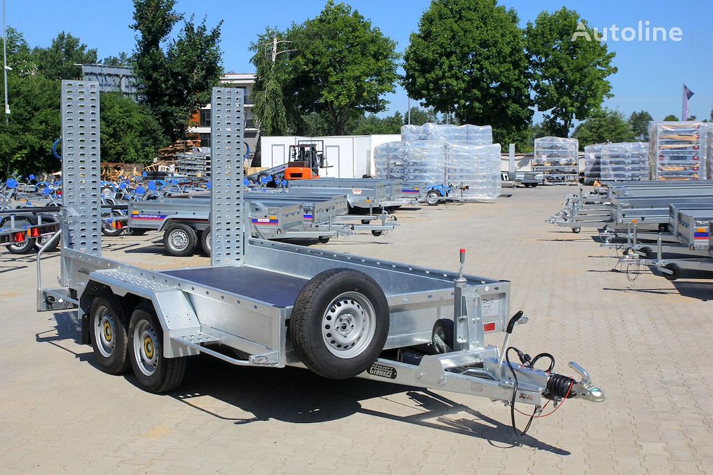 Nova Kubix Building machine transporter trailer 3500kg 350x180 on stock prikolica za građevinske strojeve