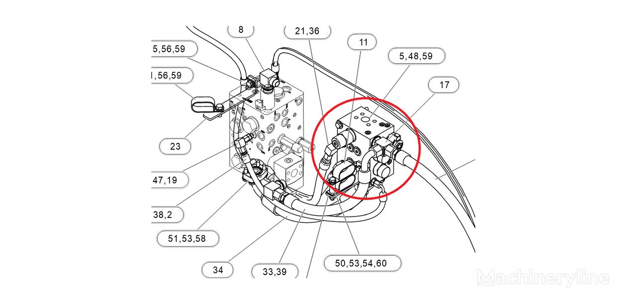 Caterpillar 5184253 / 518-4253 hidraulični razvodnik za Caterpillar AD22 zglobnog dampera