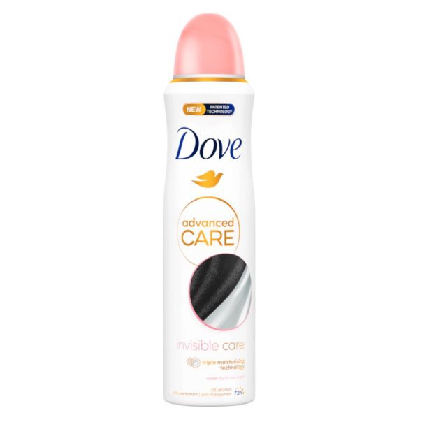 DOVE Dezodorans u spreju advanced care INVISIBLE, anti-perspi, 72h, 150 ml