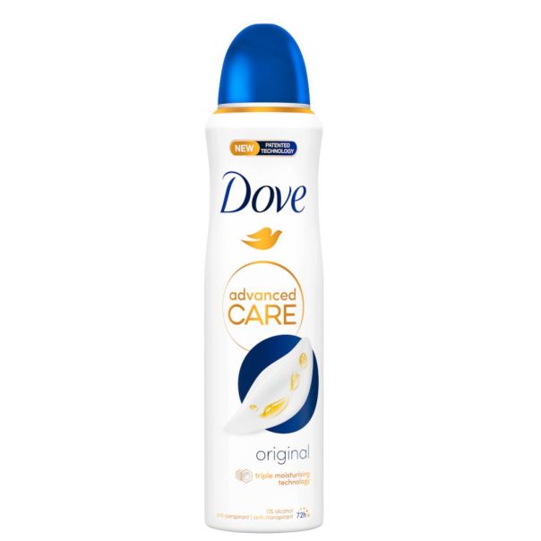 DOVE Dezodorans u spreju advanced care ORIGINAL, anti-perspi, 72h, 150 ml