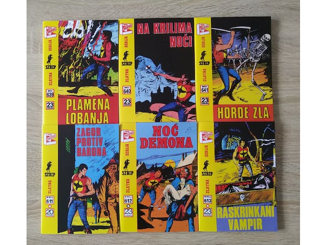 LOT ZS Zagor 611, 612, 613, 639, 640,641 - reprint