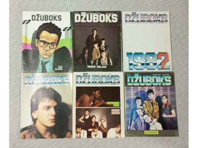 DŽUBOKS muzički časopis LOT br.11 od 6 komada 1981-1982