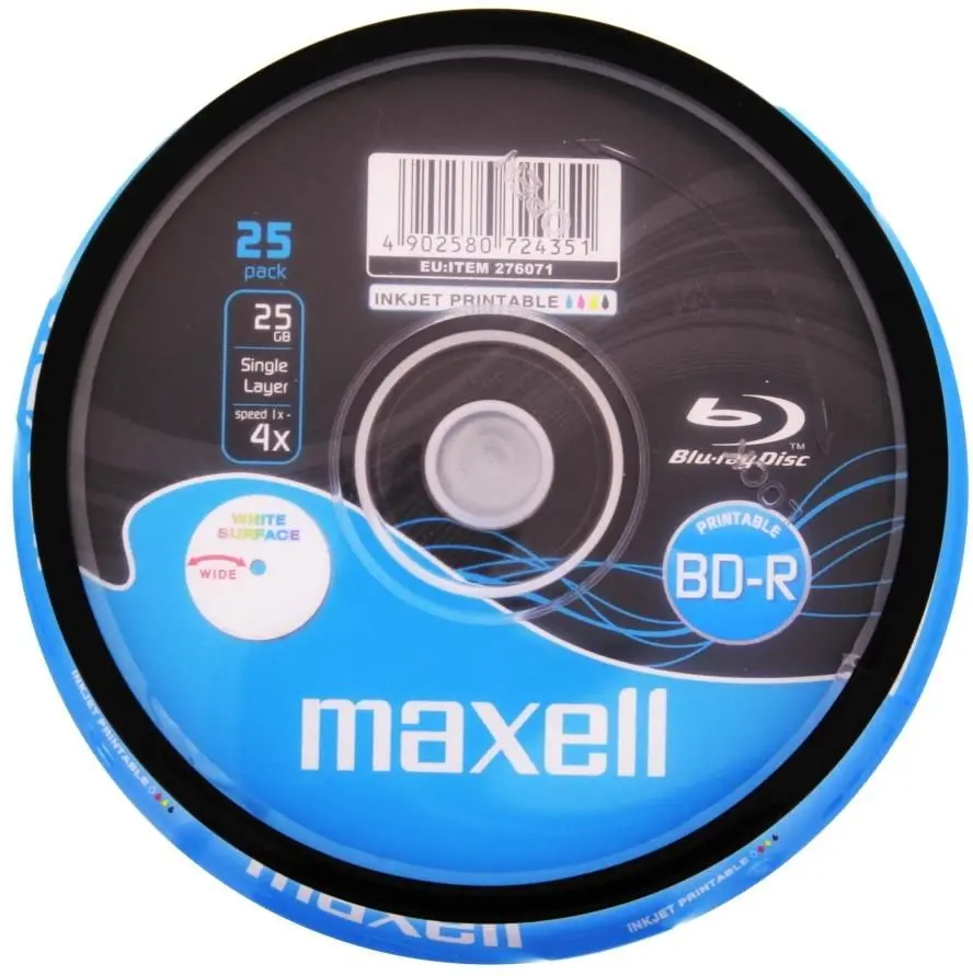 MAXELL BD-R 4X 25GB 25S Printable