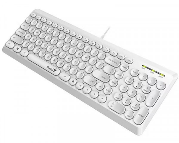 GENIUS Slimstar Q200 USB YU bela tastatura