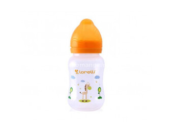 LORELLI flašica Wide Neck 250ml ANIMALS - NARANDŽASTA 10200710000