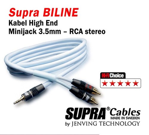 Supra Cables BiLine stereo RCA - 3.5 mm