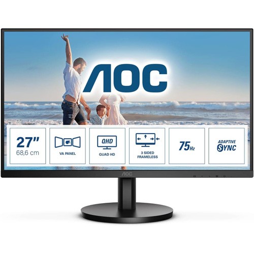 AOC 27″ QHD 75Hz monitor | Q27B3MA/BK