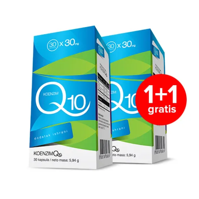 Koenzim Q10 kapsule 30 x 30mg 1+1 gratis